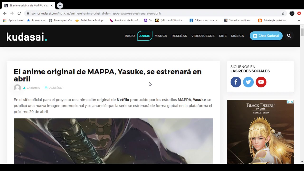 YASUKE EL SAMURAI AFRICANO-NUEVO ANIME ORIGINAL DE MAPPA - YAYAFA