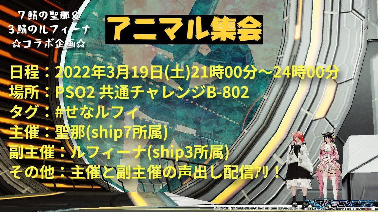 【PSO2】アニマル集会【共通チャレンジB802】(c)SEGA - YAYAFA