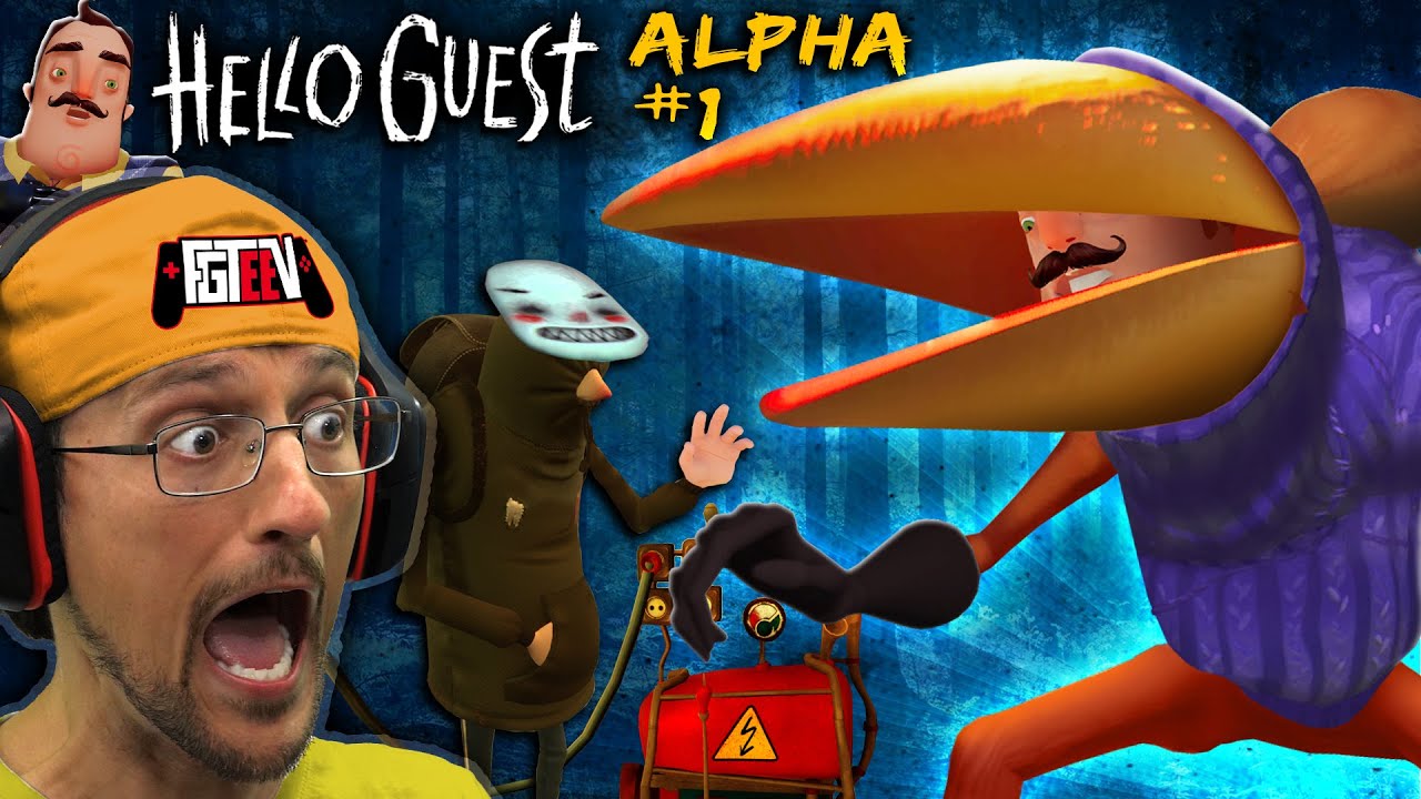 New HELLO NEIGHBOR the CROW GAME! (FGTeeV Hello Guest Alpha 1: The ...