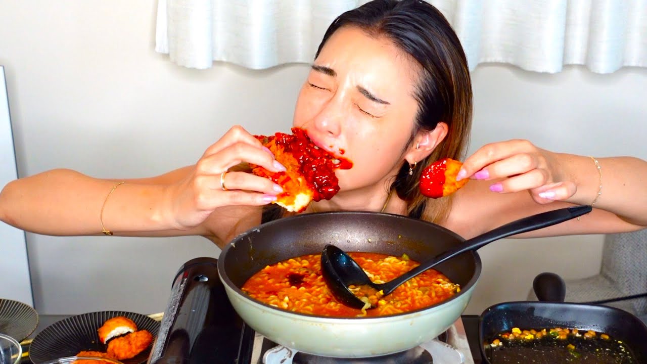 【ASMR】ユキナテキナ激辛モッパン - YAYAFA