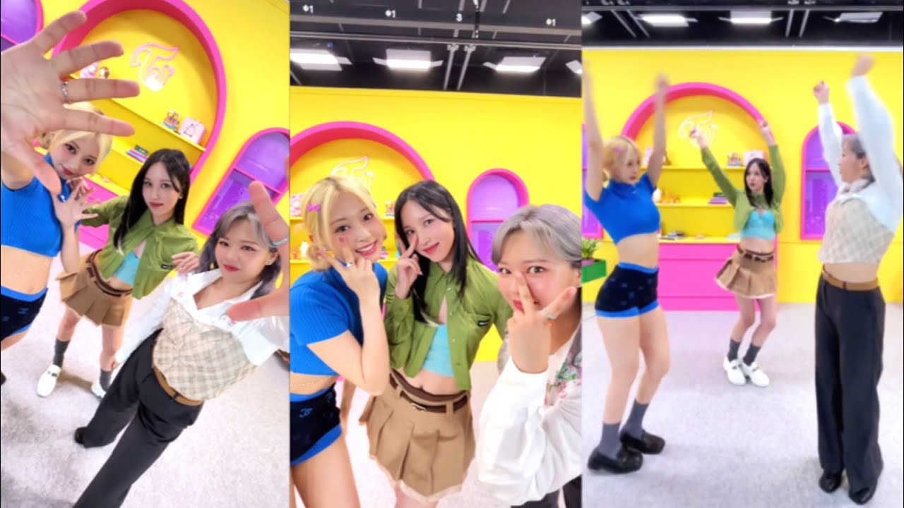 TWICE (트와이스) Jeongyeon, Mina & Tzuyu TalkthatTalk Challenge | TW-peace version 🐶🐧🦌💕 | 정연 미나 쯔위 ...