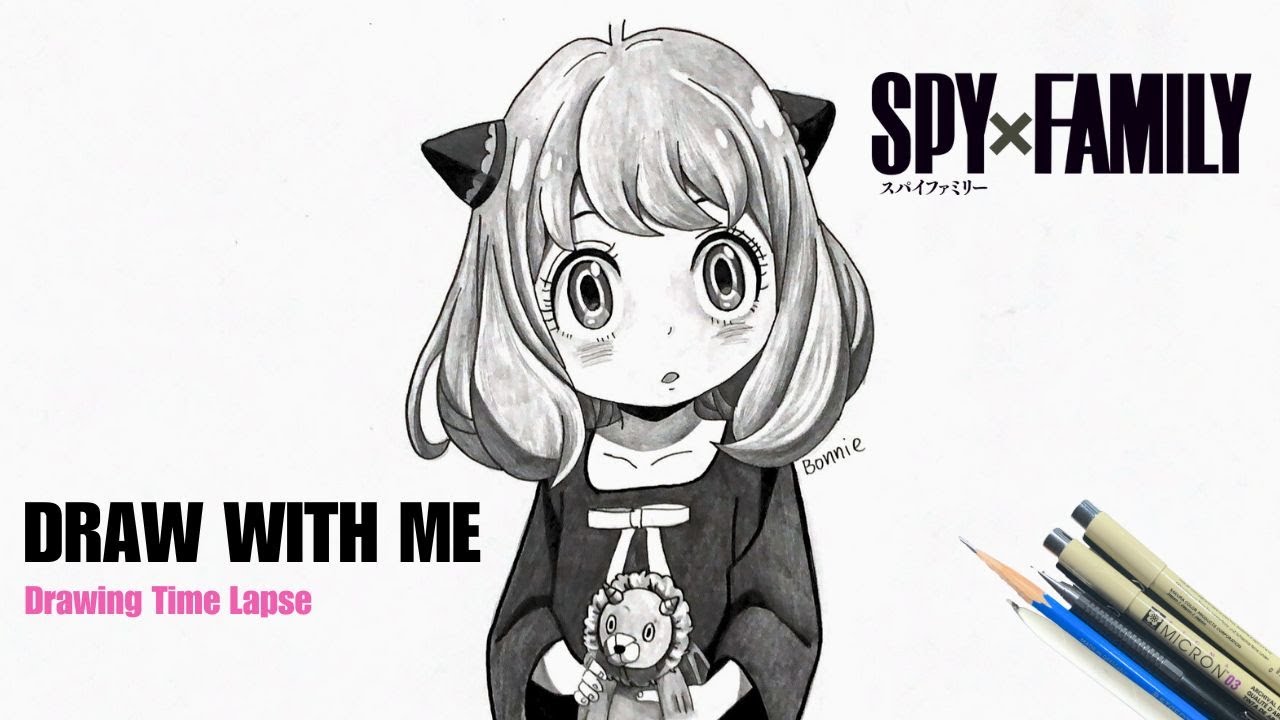 Draw with me Anya Forger | Spy X Family | Step-by-step #anyaforger #スパイ ...