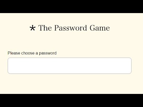 The Password Game 攻略 - YAYAFA