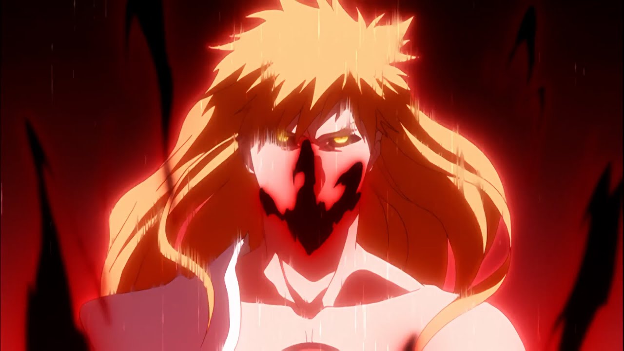 『BLEACH 千年血戦篇』Ichigo full Hollowfication and overwhelmed Ulquiorra ...