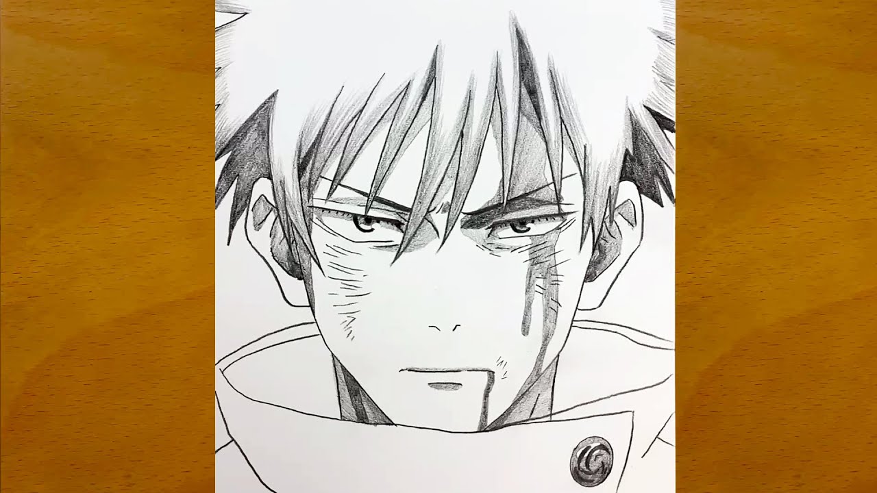 Anime sketch | How to Draw Megumi Fushiguro from Jujutsu Kaisen | step ...