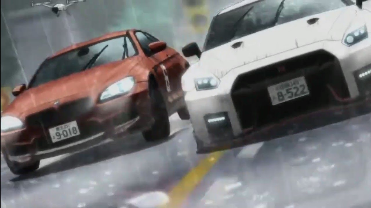【MF GHOST 2nd Season】Shun Aiba overtakes Takuya Yanagida (GT-R35 Vs ...