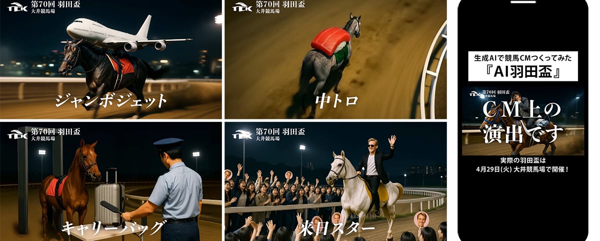 最新技術を活用した新しいWEB CMシリーズが始動！第1弾「生成AIで競馬CMつくってみた –羽田盃編-」を公開！ | News - YAYAFA